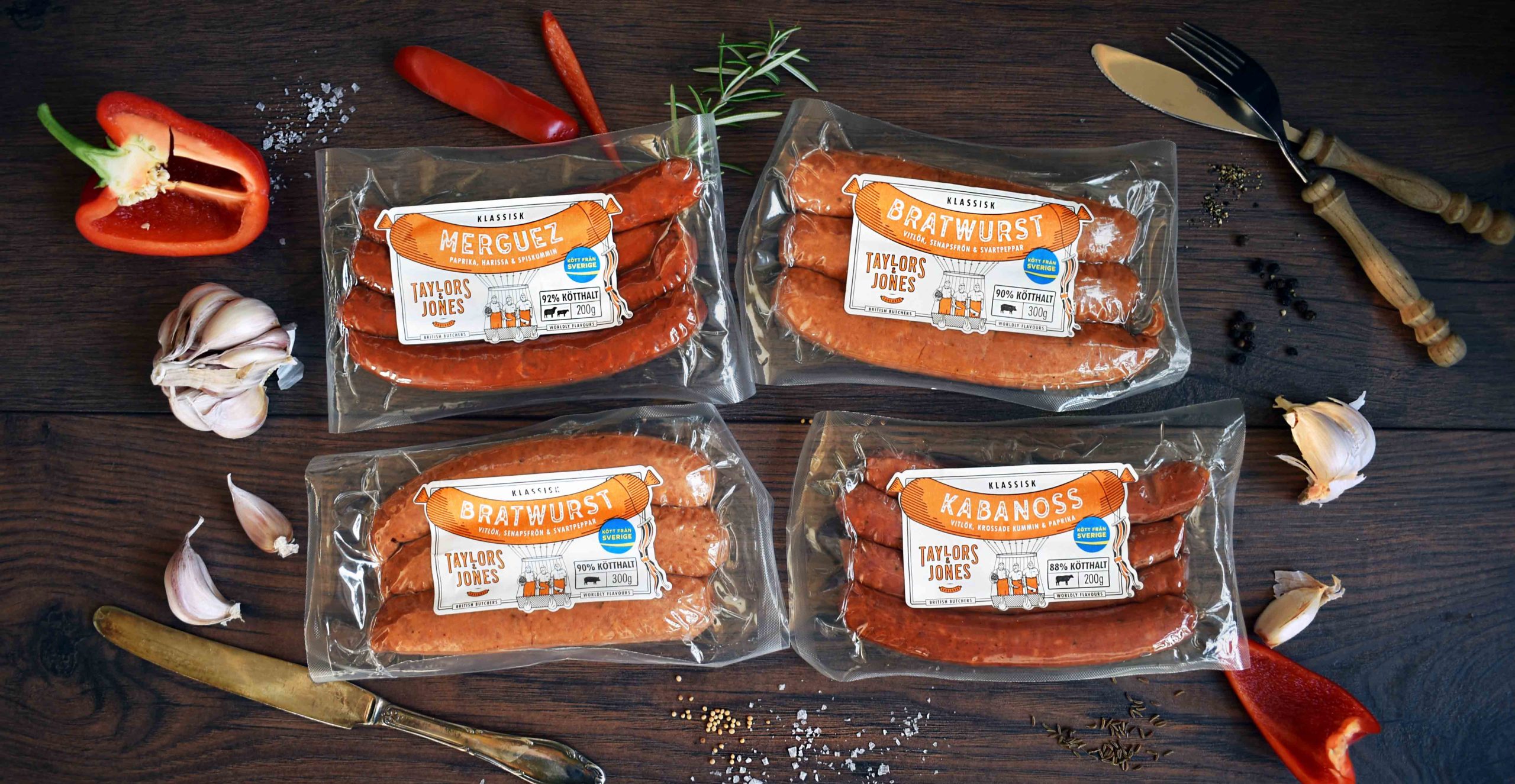 Korvmakarna Taylors & Jones breddar sortimentet - lanserar rökta korvar ...
